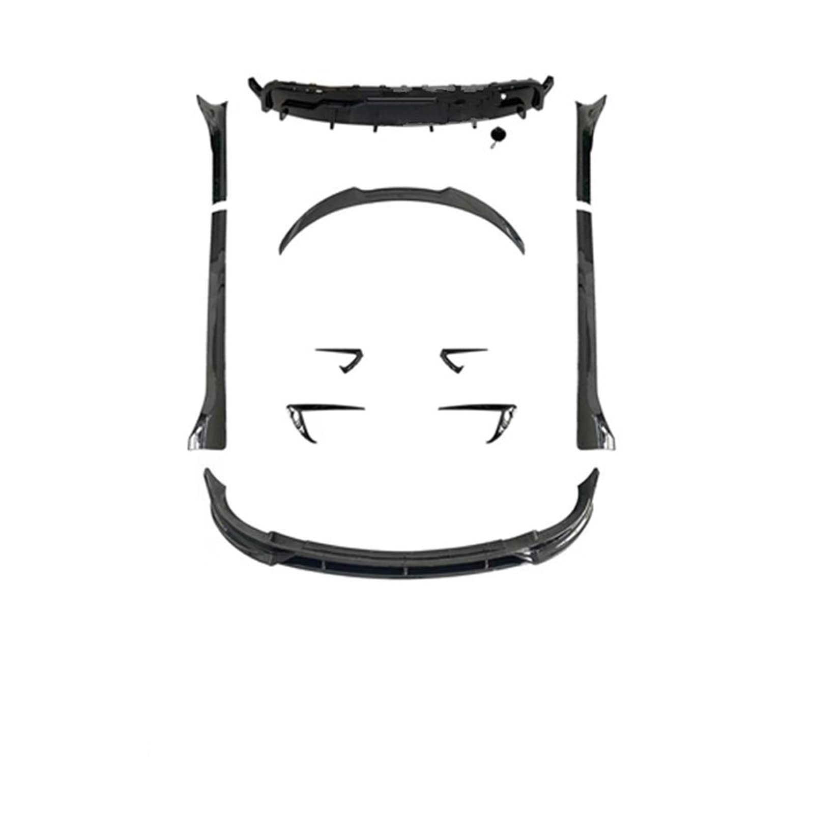 Buy Boot Lid Rear Spoiler BodyKit Carbon Fiber Front Lip Rear Diffuser ...