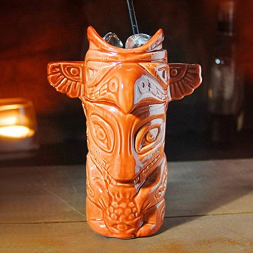 drinkstuff Totem Pole Tan Cocktail Mug 10.6oz / 300ml - Tiki Style ...