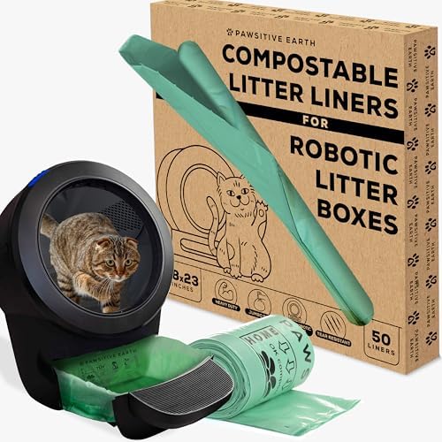 Amazon.com : Cat Litter Box Liner 100% Compostable - Drawstring Close ...