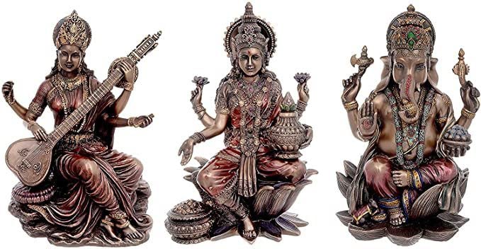 Buy Soni Craft Laxmi Ganesh and Saraswati ji murti for Pooja Room I ...