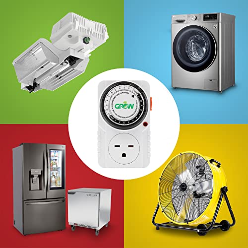 Snapklik.com : Grow1 Single Outlet Mechanical Timer 24 Hour Hydroponics ...