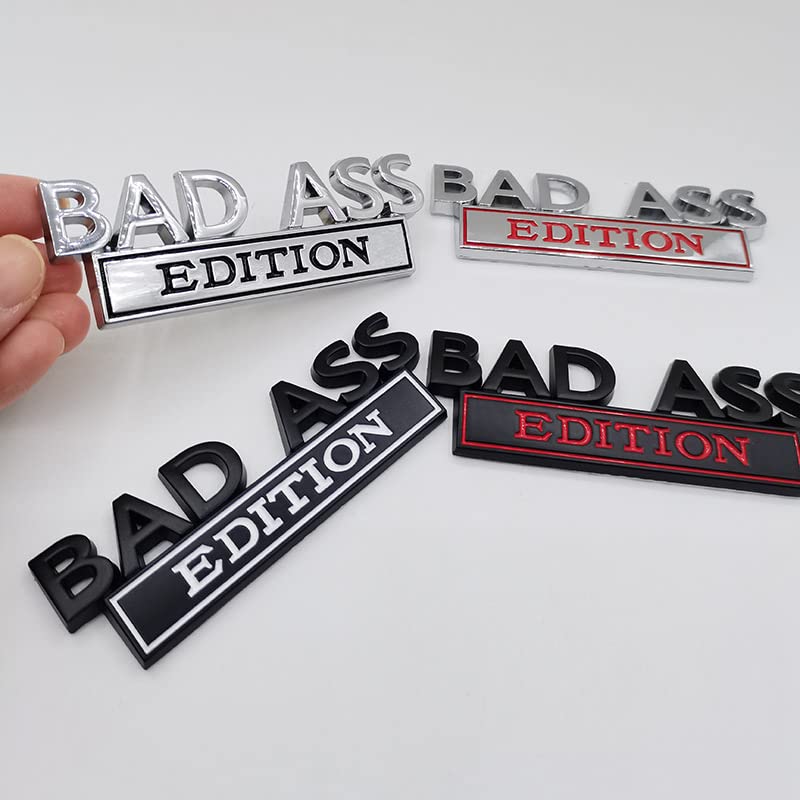 Amazon.com: 2Pcs/Set Bad Ass Edition Creative Metal Emblem Badge ...