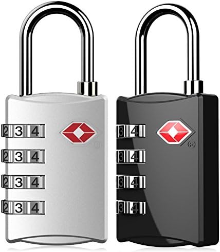 DOCOSS Metal 4-Digit Password Number Luggage Travel Bag Locks, Pack of ...