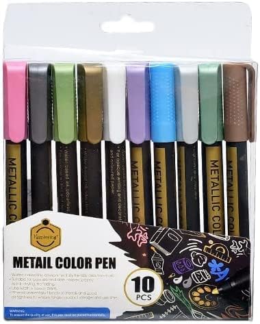 Kreative Kraft Metallic Color Pen Set – 10 Vibrant Shimmering Pens for ...