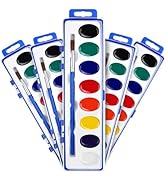 Amazon.com: FUMILE Watercolors Paint Set Bulk,48 Pack 8 Washable Bright ...