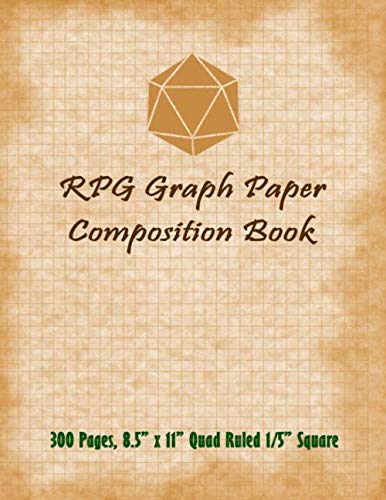RPG Graph Paper Composition Book: Tabletop RPG Grid Paper Notebook ...