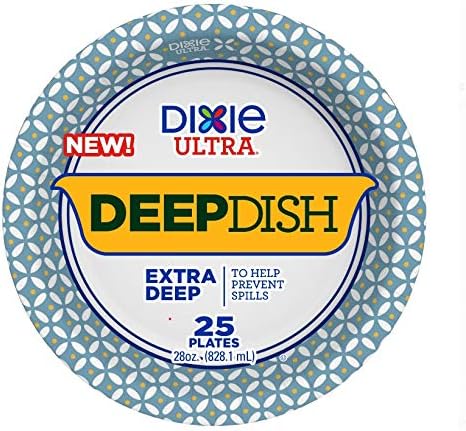 Amazon.com: Dixie Ultra Deep Dish Extra Deep Plates, 28 oz., 25 Count ...