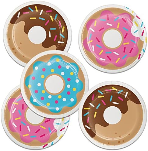 Amazon.com: Creative Converting Donut Time Dessert Plates, 24 ct ...