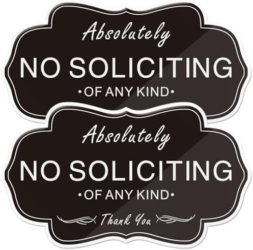 Amazon.com: Absolutely No Soliciting of Any Kind Signs,(2 Pack ...