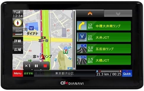 Amazon | エンプレイス(nplace) DIANAVI カーナビ 7インチ ポータブル ワンセグチューナー内蔵 ブラック DT-Y305 | ポータブルナビ・PND | 車＆バイク