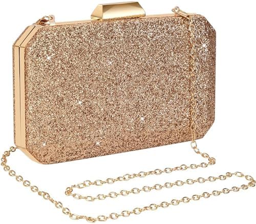 NALACAL Clutch Evening Bag Glitter Purse Handbag, Elegant Sparkly Women Chain Shoulder Bag ...