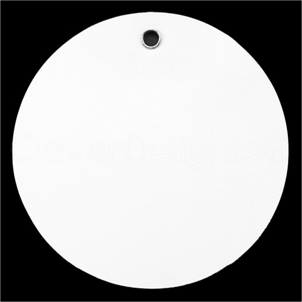 Amazon.com : CleverDelights 3" White Gift Tags - 100 Pack - Round ...