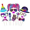 Amazon.com: 25pcs Glow Neon Photo Booth Props with Stick, Photo Props ...