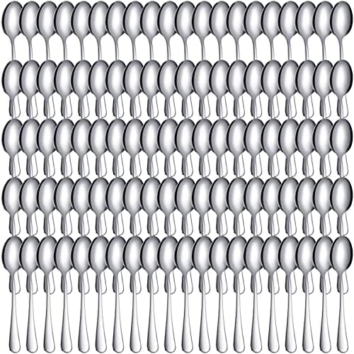 Amazon.com: Yiyiring 200 Pcs Dinner Spoons Set 6.7 Inches Stainless ...