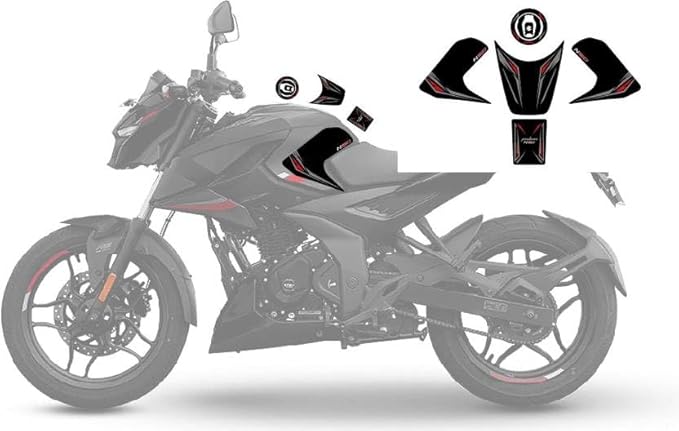 Pulsar N160 Bike Tankpad with Thigh Guard, Motorcycle Decals & Stickers ...