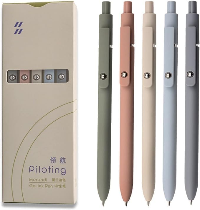 Amazon.com: Generic GACHUGOODS - Morandi 5pcs Aesthetic Gel Pens Quick ...