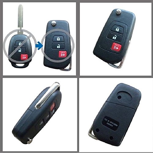 New Folding Remote Key Shell Case Fob 2+1 Button for Toyota RAV4 2013 ...