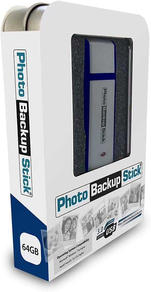 Amazon.com: Photo Backup Stick 64GB - USB Drive Picture & Video Backup ...