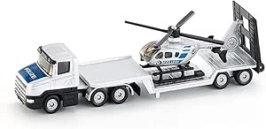 Siku - Low Loader with Helicopter - Gray - Sturdy Long Road Vehicle ...