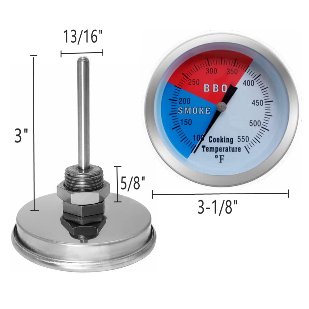 Snapklik.com : 2 Pack BBQ Grill Temperature Gauge, 3 Inch Dial Face ...