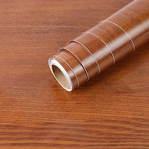 Amazon.com: VaryPaper 15.7''x78.7'' Rustic Dark Brown Wood Peel and ...