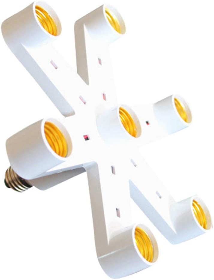 Vicko 7 Light Socket Splitter,E27 Multi Light Bulb Adapter, Standard ...