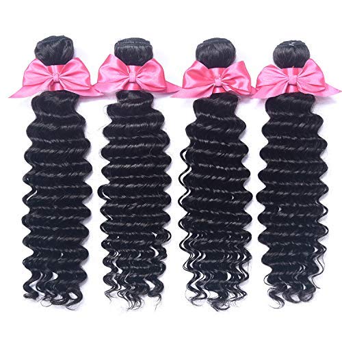 Amazon.com : OYM Hair 22'' 22'' 24'' 24 '' Brazilian Virgin Deep Wave ...