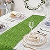 Amazon.com: Hooqict Artificial Grass Table Runner 12 x 36 Inch Fake ...