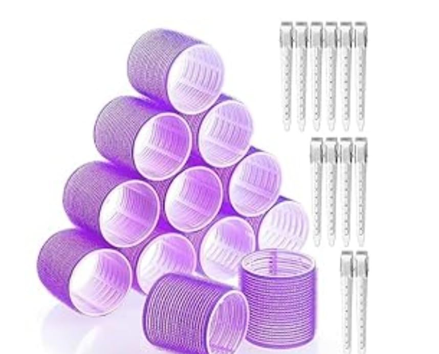 Hair Rollers Curlers, 10 Pcs Plastic Hair Rollers Small Hair Curlers ...