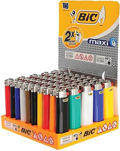 Large BIC Lighters for Home and Kitchen - Box of 50 : Amazon.com.au ...
