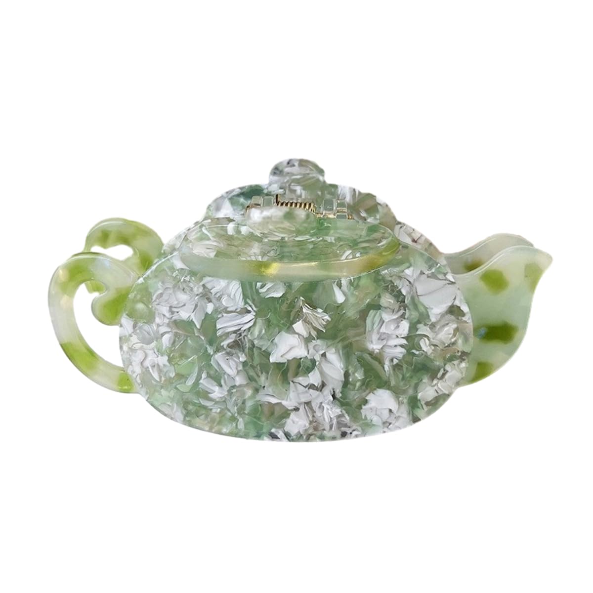 Amazon.com: Emerald Green Teapot Hair Clip,Acetate Hair Clip,Small Claw ...