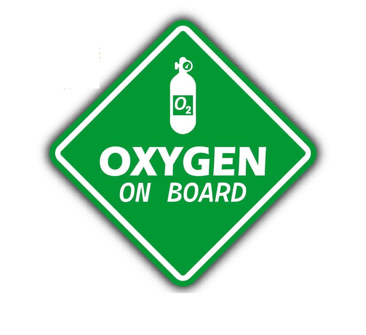 Amazon.com - Oxygen On Board O2 Medical Bumper Sticker Vinyl Decal (5 ...
