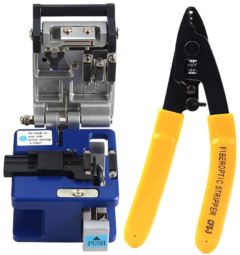 Corslet FC-6S Optical Fiber Cleaver & Three-port Fiber Optical Stripper Pliers (COMBO) - Premium ...