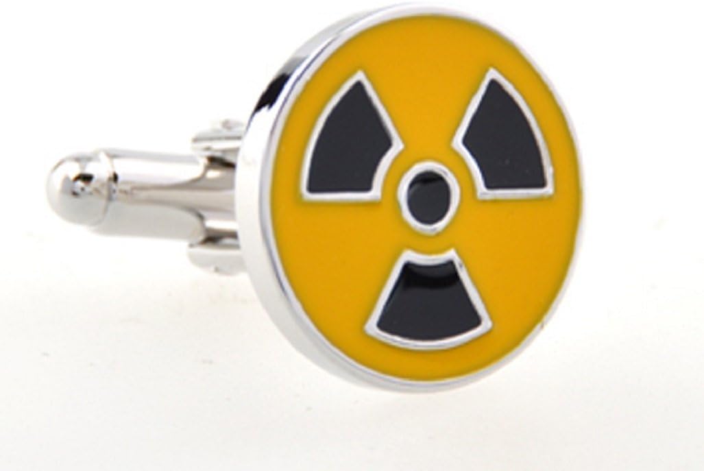 Amazon.com: MRCUFF Radioactive Radioactivity Symbol Sign Pair Cufflinks ...