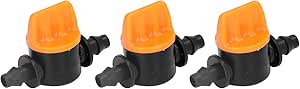 Amazon.com: 100Pcs 4/7 Barb Valve, Irrigation Mist Valve Mini Pipe ...