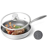 Amazon.com: Stainless Steel Frying Pan Set 10" and 12" Frying Pan ...
