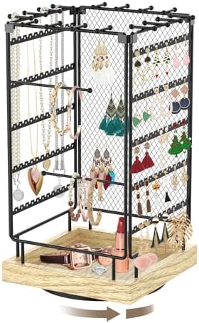 Amazon.com: BBTO 2 Pcs Rotating Display Stand Jewelry Display Rack with ...