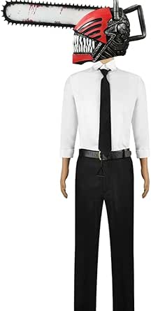 Amazon.com: Anime Chainsaw Man Denji Cosplay Uniform Clothes Helmet ...