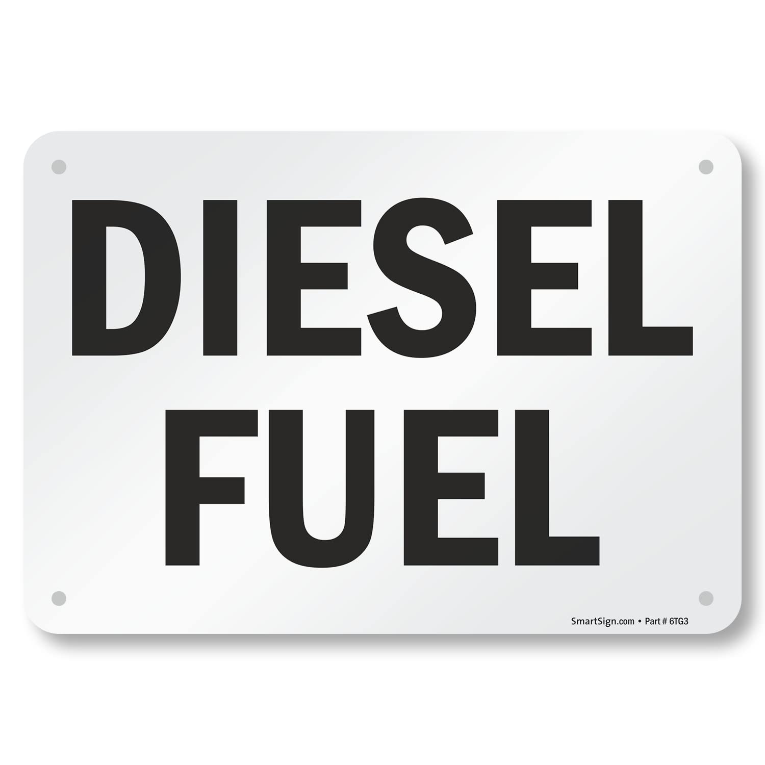 SmartSign "Diesel Fuel" Sign | 7" x 10" Aluminum: Amazon.com ...