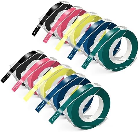 Amazon.com : Embossing Label Tape Compatible for Dymo Embossing Label ...
