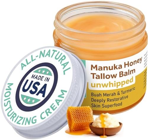 Amazon.com: Manuka Honey Unwhipped Tallow Balm – Handmade Grass-Fed ...