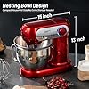 Amazon.com: GEFT Stand Mixer, 3.5QT+6QT Two Bowls Kitchen Electric ...