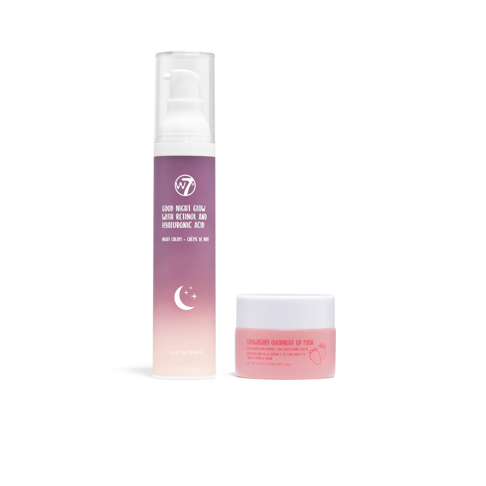 Amazon.com: W7 Good Night Kit - Essential Glow Moisturizer & Lip Mask ...