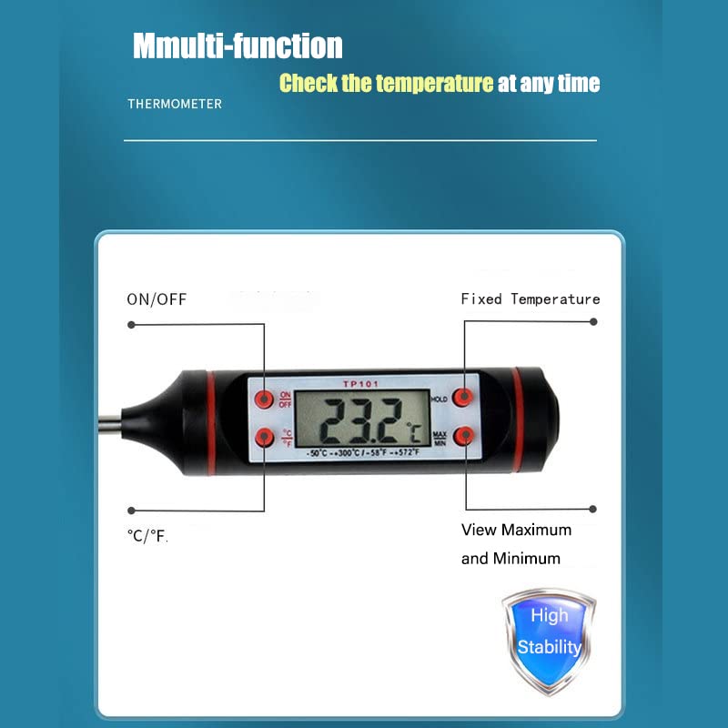 Review Food Thermometer for Liquid, Water, Candle, Instant Read Probe ...