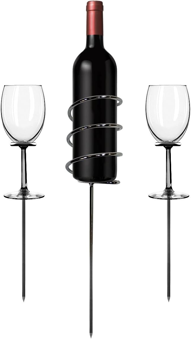 Amazon.com | Sorbus Wine Stakes Set, Wine Sticks Holds Bottle and 2 ...
