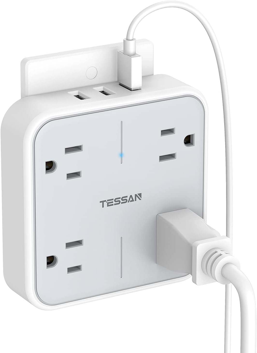 Amazon.com: Multi Plug Outlet Extender with USB, TESSAN Surge Protector ...