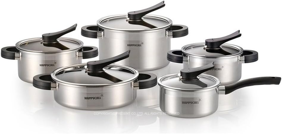 Amazon.com: [Happycall]3-PLY Clad Method Stainless Steel Both hands pot ...