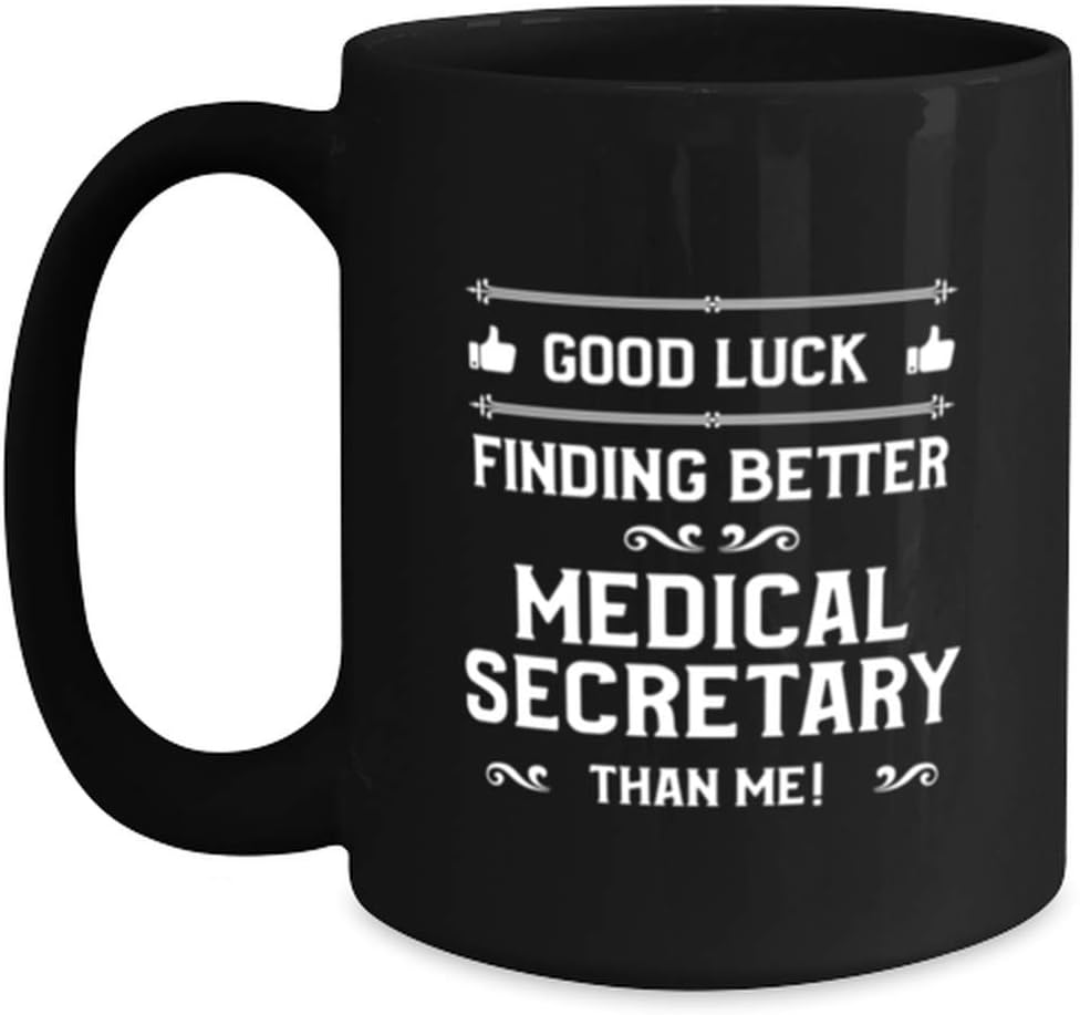 Amazon.com: Medical Secretary Black 15oz Coffee Mug Gifts Ideas for ...