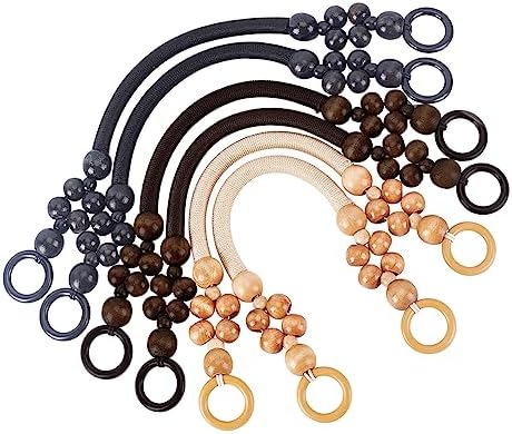 Amazon.com: PH PandaHall 6pcs Wooden Beaded Bag Handles, 3 Colors U ...