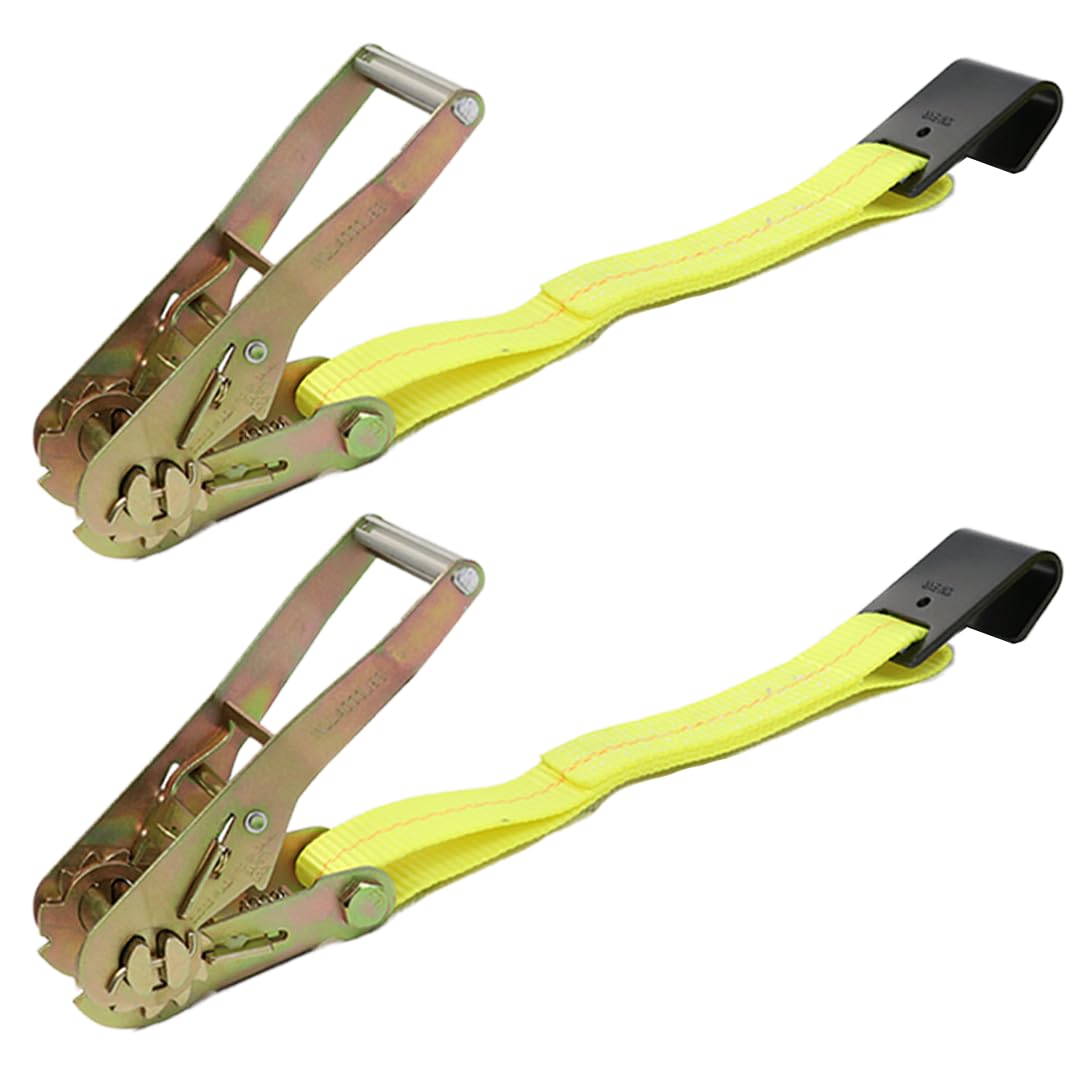 Snapklik.com : Boxer 2IN. X 1FT. Flat Hook Ratchet Replacement End 2 Pack